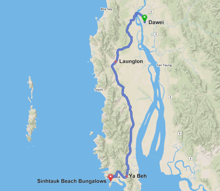 Getting here – Sinhtauk Beach Bungalows in Myanmar Dawei Launglon